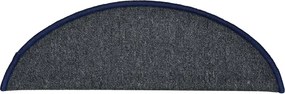 Schodové rohože 30 ks 56 x 17 x 3 cm tmavě šedé a modré, půlkulaté 3365743