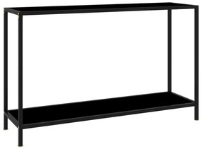 Konzolový stolek černý 120 x 35 x 75 cm tvrzené sklo 322840