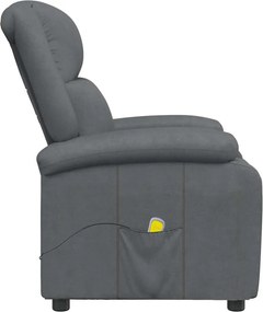 Masážní křeslo šedé umělá kůže 340165