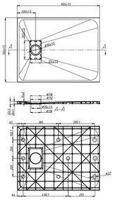 BPS-koupelny Obdélníková akrylátová sprchová vanička HYD-OSV-JUKO 90x70 šedá