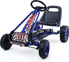 Costway Pedal Gokart Racing Dětské auto pedál vozidla Cart Seat Gocart