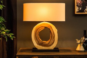 Designová dřevěná stolní lampa - Indus