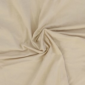 Kvalitex Luxusní bavlněné JERSEY prostěradlo s lycrou 120x200 cm - světle béžová