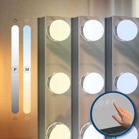 Kosmetické zrcadlo Norlina bez Bluetooth – černá