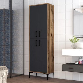 Hanah Home Skříňka, designová, barevná Berlin A - Walnut, Anthracite, Ořech, Antracitová