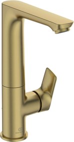 Ideal Standard Connect Air - Umyvadlová baterie Slim s otočným výtokem a výpustí, Brushed Gold A7020A2