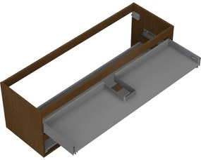 Mexen Box-A, závěsná skříňka 140 cm, 2 zásuvky, ořech, 91AX0-1400-470-2-86