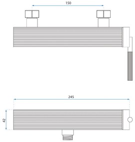 Rea Argon, sprchová baterie s ruční sprchovou soupravou, měděná matná, REA-B2092