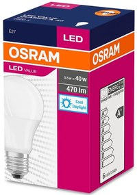 Žárovka LED 6W/865 E27 Value Cl A 40 Fr