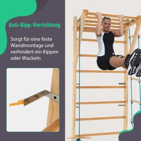 Costway Hrazdy prolézačka vnitřní lezecká stěna gymnastika stěnová prolézačka