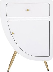 Noční stolek Venus 60 cm bílý/zlatý