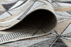 Dywany Łuszczów Kusový koberec Cooper Sisal Mosaic 22222 ecru/black – na ven i na doma - 160x220 cm