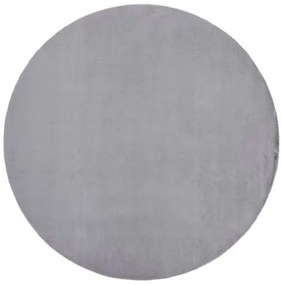 Kulatý koberec BUNNY stříbrný, imitace králíčí kožešiny velikost kruh 160 cm | krásné koberce cz