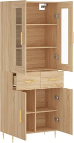 Skříň highboard dub sonoma 69,5 x 34 x 180 cm kompozitní dřevo 3198524