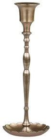 Mosazný antik kovový svícen na úzkou svíčku - 8*20cm