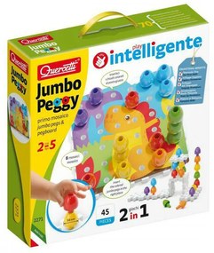 Quercetti Jumbo Peggy jumbo pegs & pegboard – mozaika s velkými kolíčky