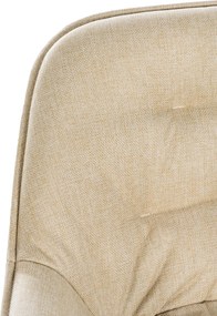 Sada 2 barových židlí Gibson látka – krémová