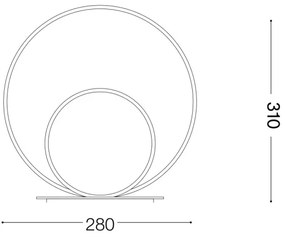 Ideal Lux - LED Stolní lampa OZ LED/22W/230V CRI 90 zlatá
