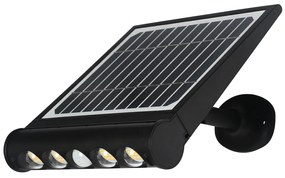 Exteriérové ​​solární LED svítidlo Talent, 4x LED 8w, černá, pohybový senzor