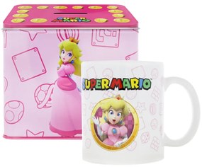 Hrnek s kasičkou na mince Nintendo Princess Peach ze Super Mario Cup