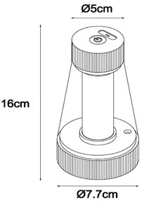 Lucide 45500/01/30 - LED Stmívatelná lampa LORALI LED/1,2W/4V IP44 černá