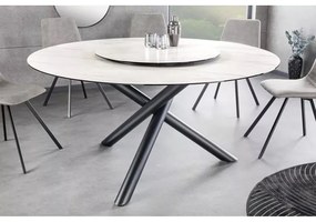 Massive home | Kulatý jídelní stůl SPIN WHITE 150 CM keramika otočný