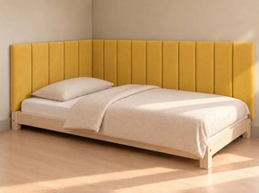 Rovný čalouněný panel na zeď VELVET Zvolte barvu: Petrolejová, Zvolte rozměr: 20x80 cm, Uchycení na zeď: Bez uchycení (možnost použití lepidla)