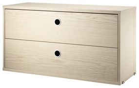 STRING Komoda Chest with Drawers 78 x 30 cm, Ash