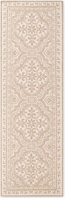 NORTHRUGS, Běhoun Duet Rosel 106252 Beige/White - na ven i na doma, 80x250, béžová, chodba / předsíň