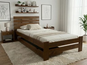 Postel PARIS zvýšená 80 x 200 cm, dub Matrace: Matrace Deluxe 10 cm