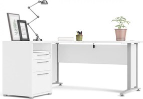 FALCO Psací stůl Office 80400/44 bílá/silver grey