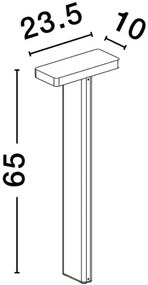 Venkovní LED lampa Poet 235 tmavě šedé