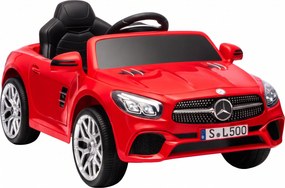 AIYAPLAY elektrické dětské auto Mercedes-Benz SL500 12V s dálkovým ovládáním 2,4G, 2 motory, odpružení, jemný start, červené