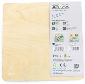Dřevěné vkládací puzzle zvířata Viga