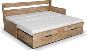 Nábytkáři ORFA DONATELO B - Pravá - rozkládací postel dřevo masiv BUK, včetně roštu a úp, bez matrace (DUO-B=6balíků)kolekce &quot;GB&quot;  (K150-Z)