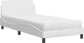 Postel s matrací Dover bílá 100 x 200 cm umělá kůže 3208358