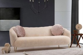 Designová 3-místná sedačka Adalia 215 cm béžová