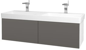 Dřevojas Koupelnová skříň VARIANTE SZZ2 130 Varianta: N03 Graphite / N03 Graphite