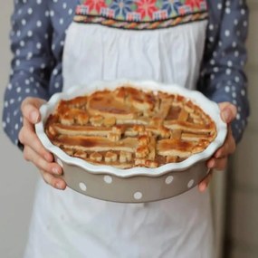 Keramická forma na koláč 26 cm hnědá