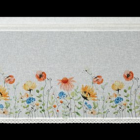 KRÁTKÁ ZÁCLONA NA PÁSCE NATI 150X60 CM KVĚTY