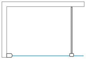 Roth Cariba Walk In Line zástěna 80 cm brillant sklo čiré CI TWF 08020 VPF