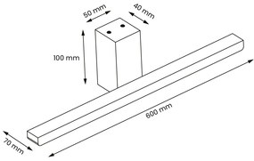 Nástěnné LED svítidlo Artemis, 1x LED 13,8w, 4000k, ch