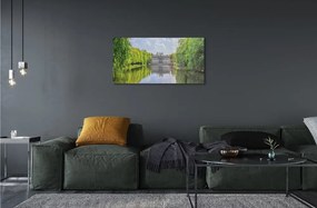 Obraz na skle Varšavský Palác lesního jezera 120x60 cm