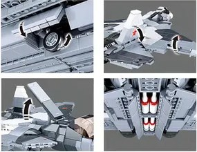 Sluban Model Bricks M38-B0986 Proudový stíhací letoun Su-57 2 / LEGO -