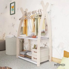 Dětská šatní skříň montessori