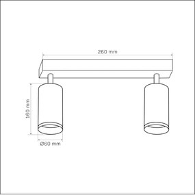 Bodové svítidlo LONDON 2xGU10/10W/230V černá