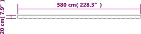 vidaXL Náhradní volán k markýze pruhy 580x20 cm [367797] Barva: Modro-bílá