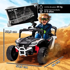 AIYAPLAY elektro-dětské auto 12V s 2 motory, dálkové ovládání 2,4G, zadní odpružení, světla, hudba, bílá