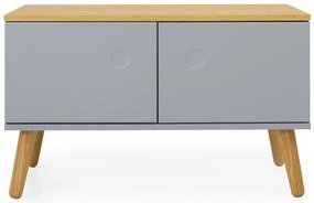 Matně šedý lakovaný botník Tenzo Dot 79 x 37 cm
