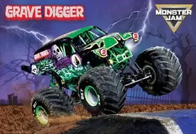 EUROGRAPHICS Puzzle ve svačinovém boxu Grave Digger Monster Jam / 100
